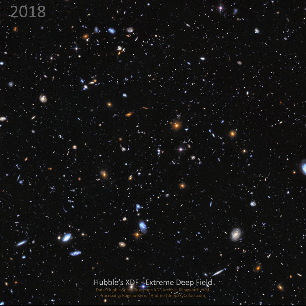 Hubble’s Extreme Deep Field 2018 – Deep Sky Colors
